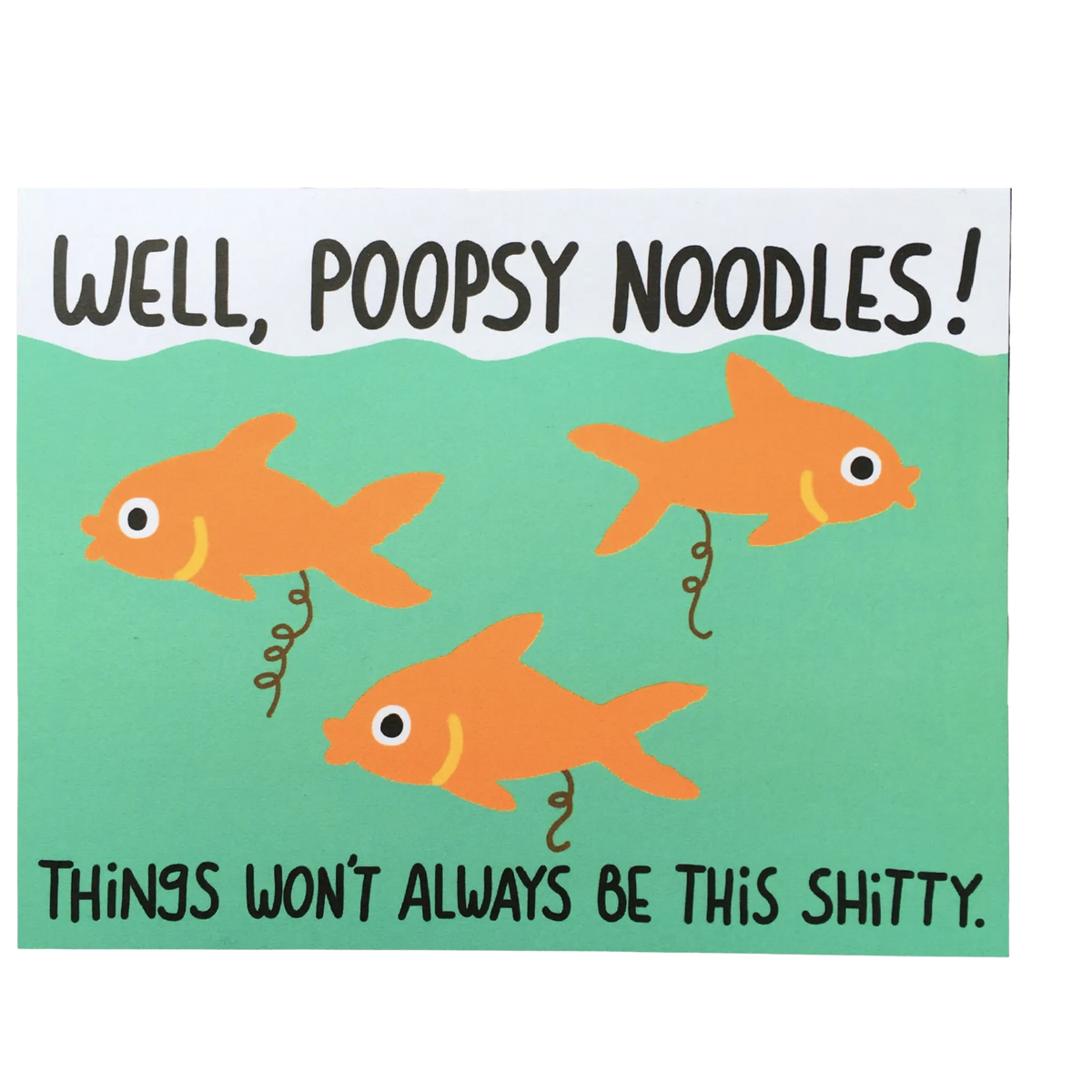 Goldfish Encouragement Greeting Card – Golden Hour Gift Co
