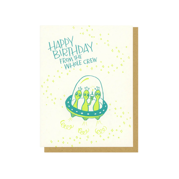Birthday Aliens Greeting Card – Golden Hour Gift Co
