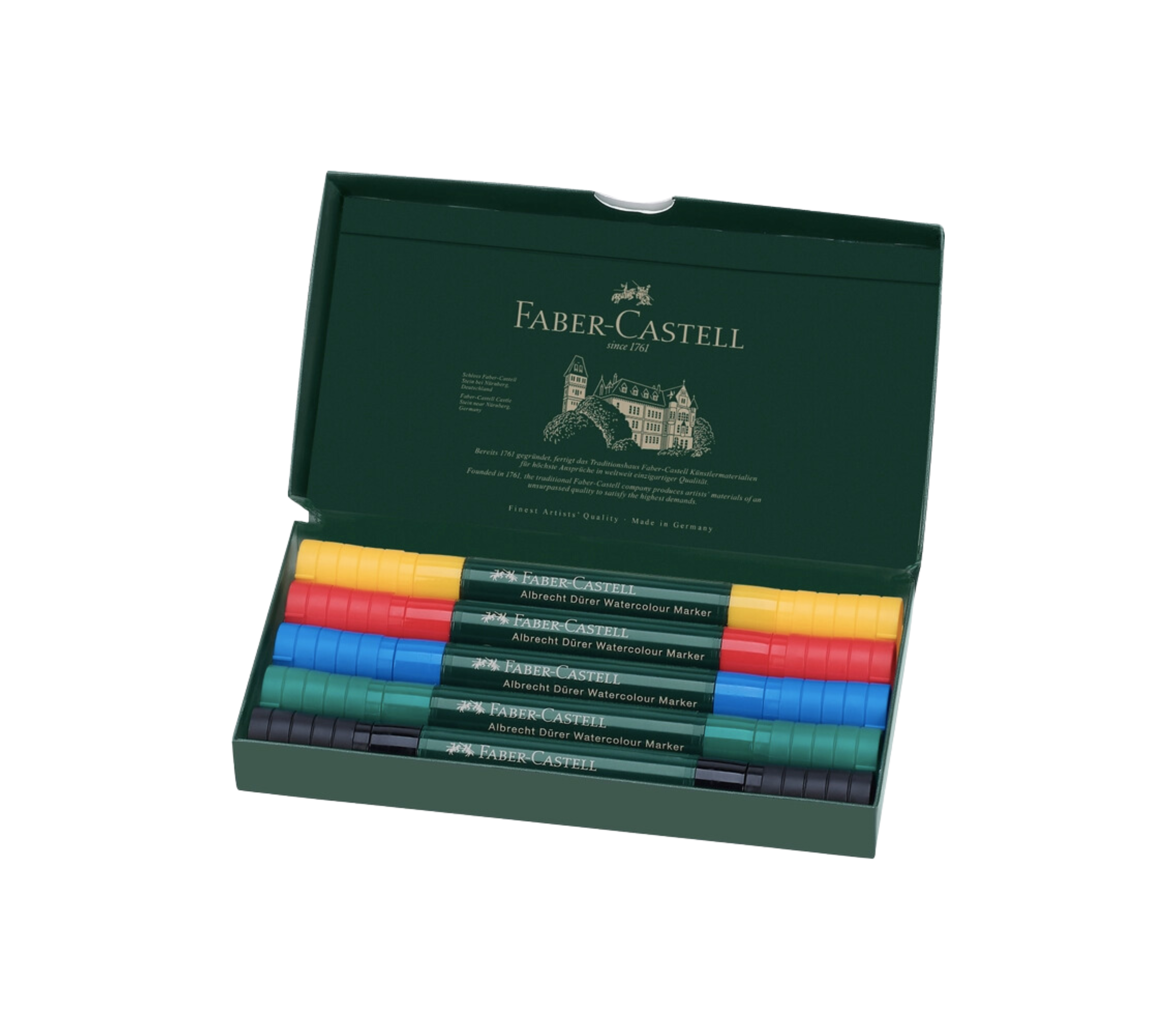 Albrecht Dürer Watercolor Markers, 5 Basic Colors – Golden Hour Gift Co