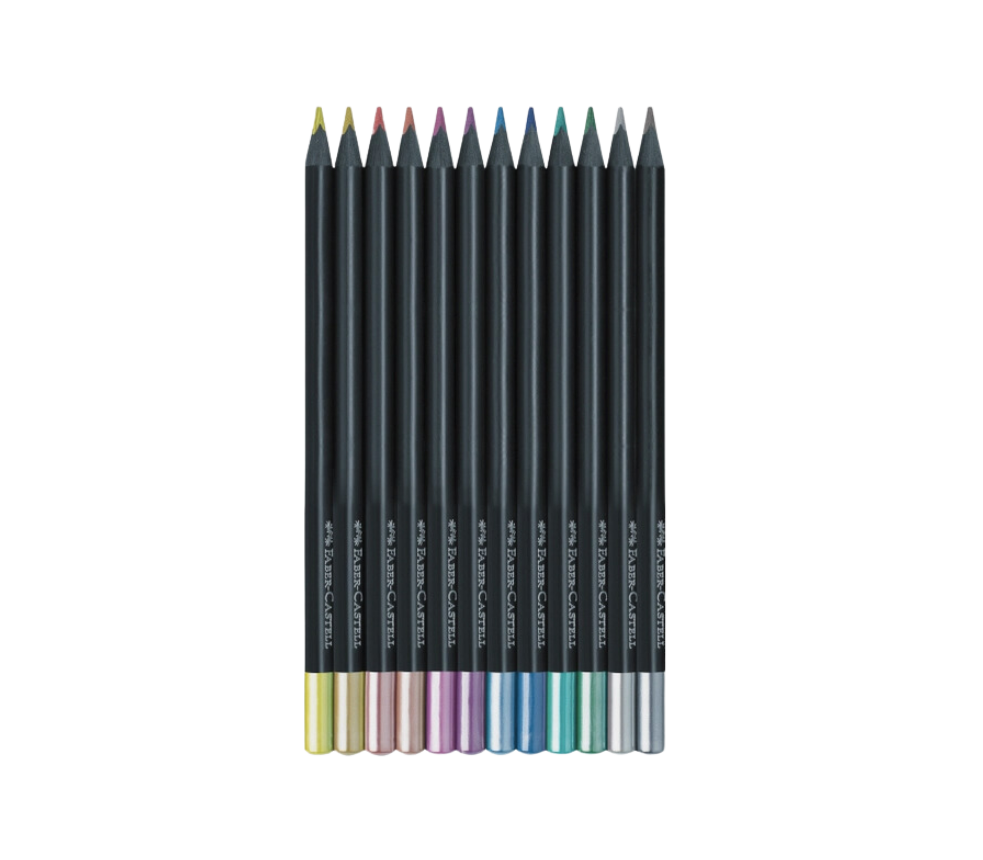 Black Edition Metallic Color Pencils 12 Count Set – Golden Hour Gift Co