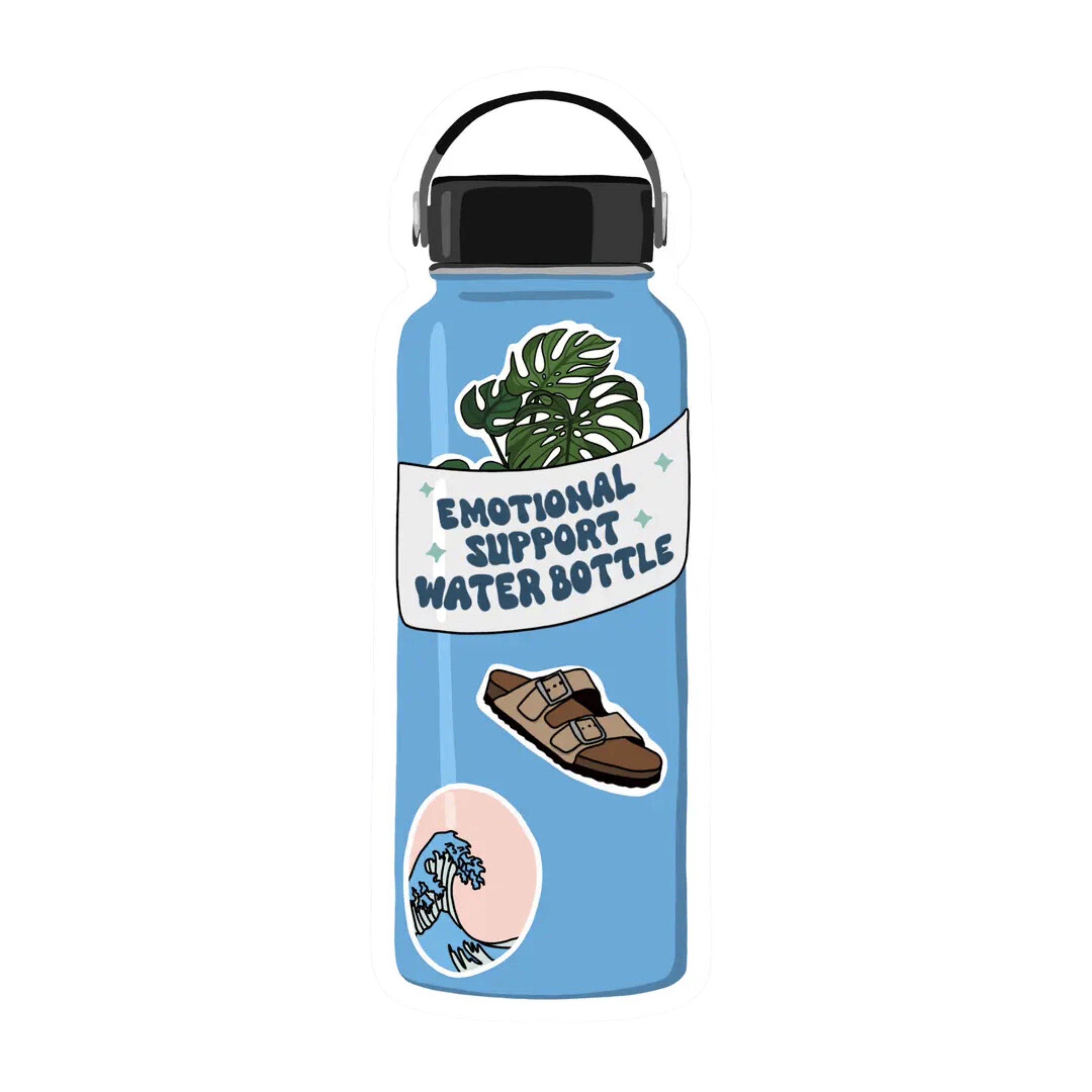 Emotional Support Water Bottle Sticker – Golden Hour Gift Co