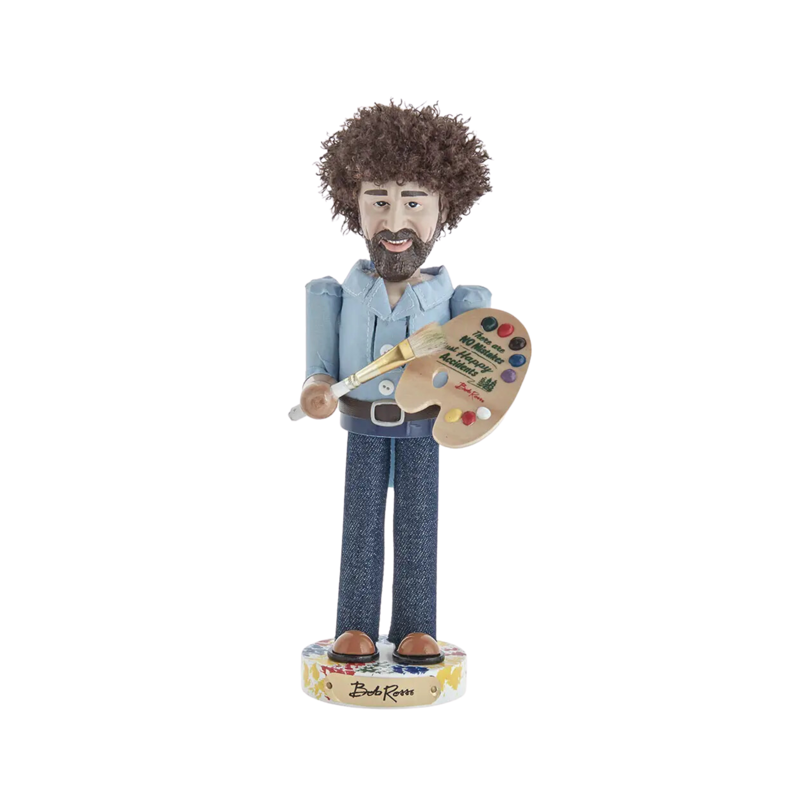 10" Bob Ross W/Palette Nutcracker – Golden Hour Gift Co