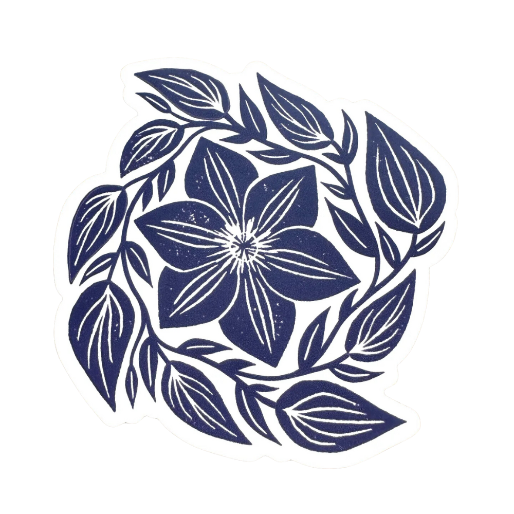 Clematis Vinyl Sticker – Golden Hour Gift Co