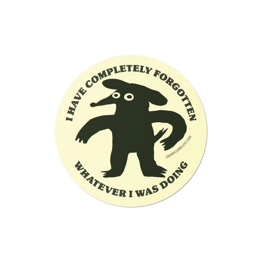 Completely Forgotten Sticker – Golden Hour Gift Co