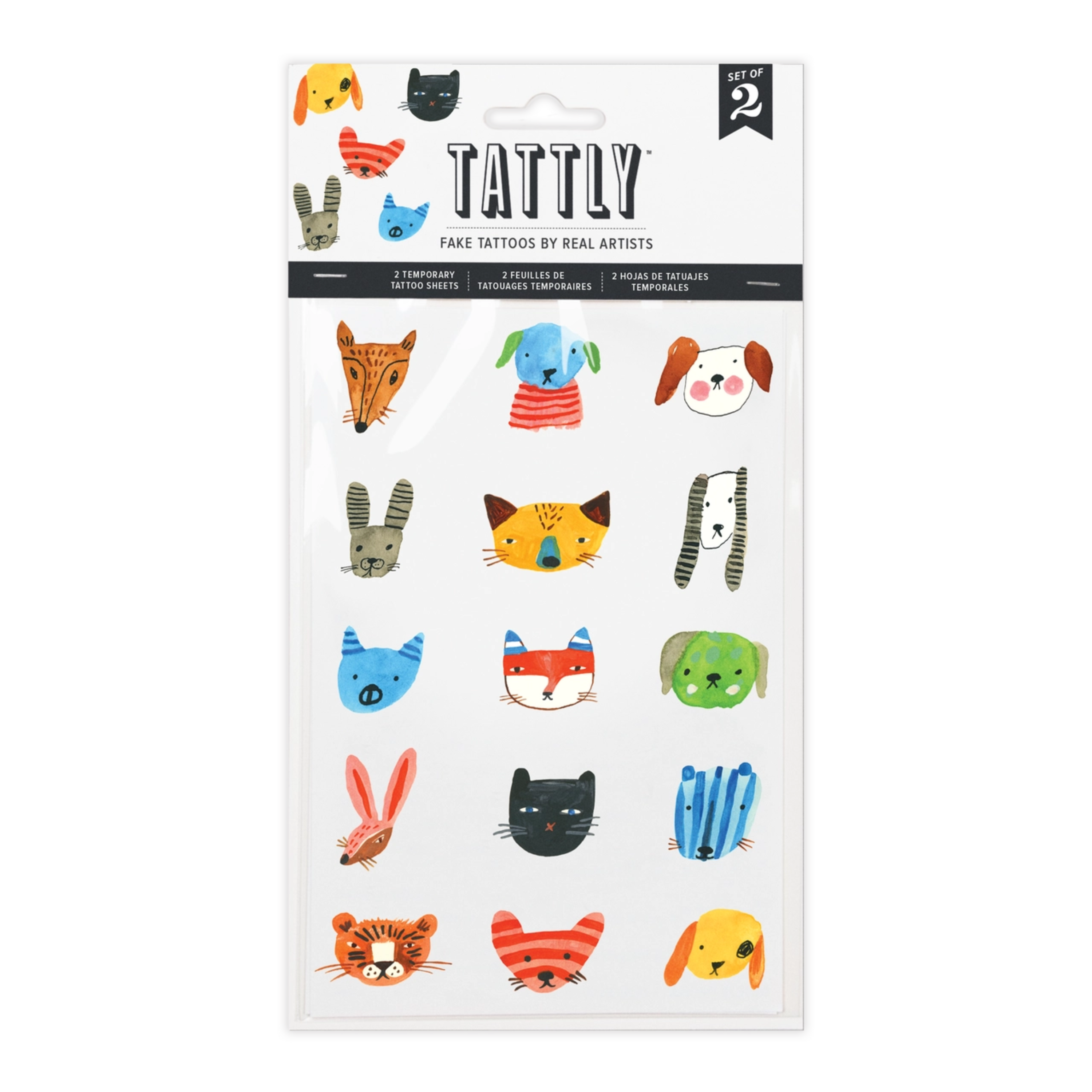 Fuzzy Faces Tattoo Sheet – Golden Hour Gift Co