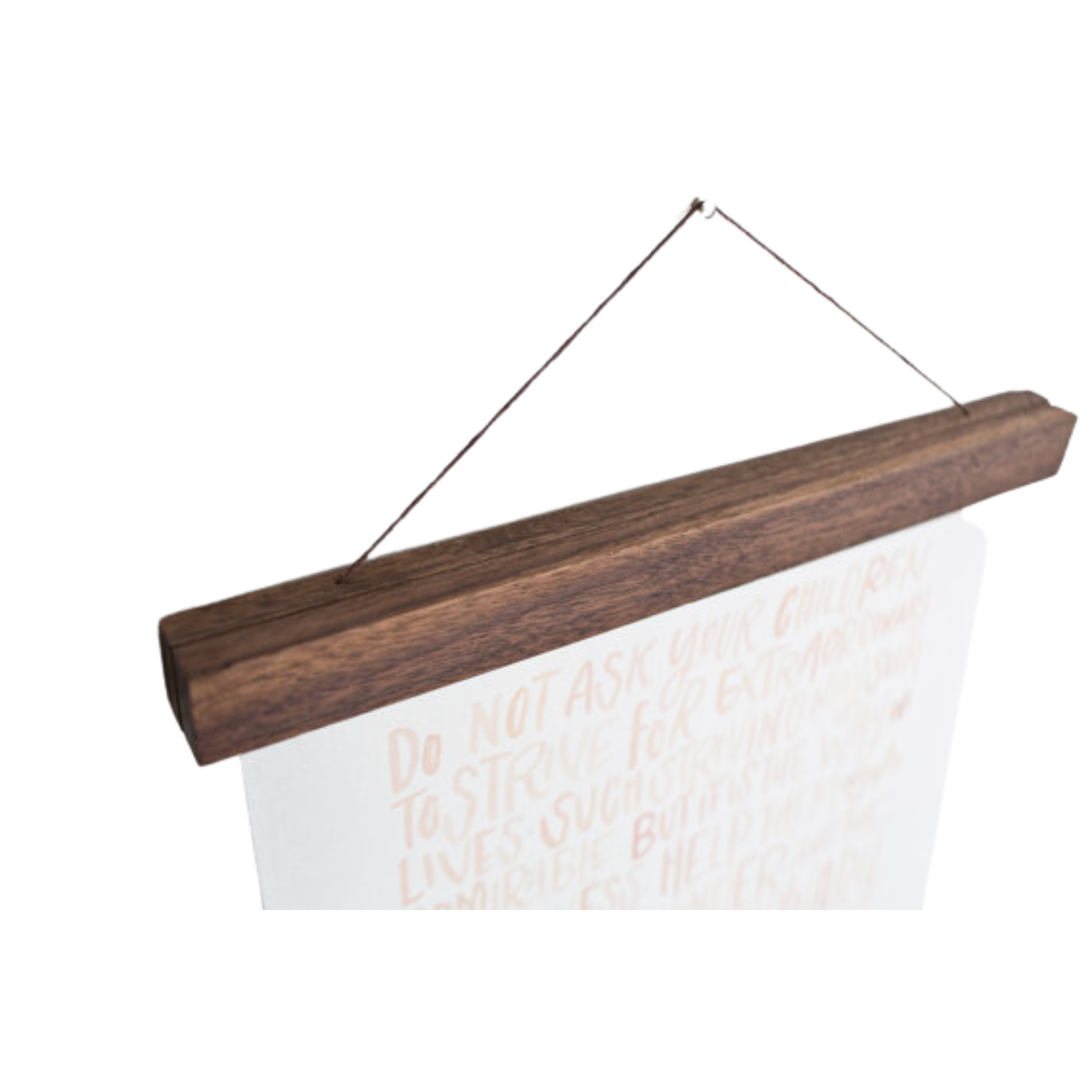 Wooden Poster Hanger - Walnut 18 inches – Golden Hour Gift Co