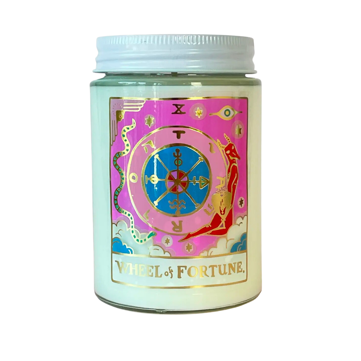 Tarot Candle | Wheel of Fortune – Golden Hour Gift Co