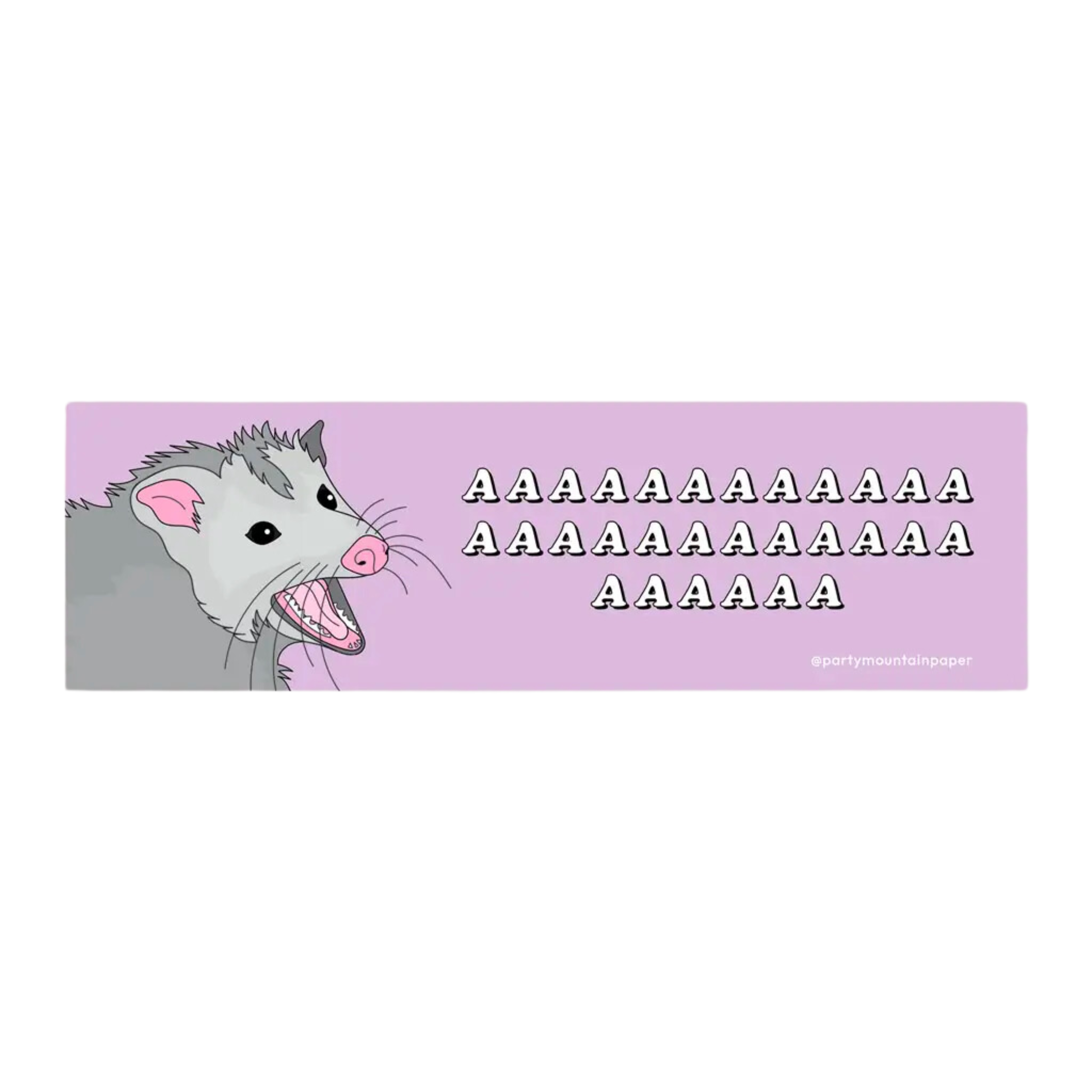 Possum Aaaaaa Bumper Sticker – Golden Hour Gift Co