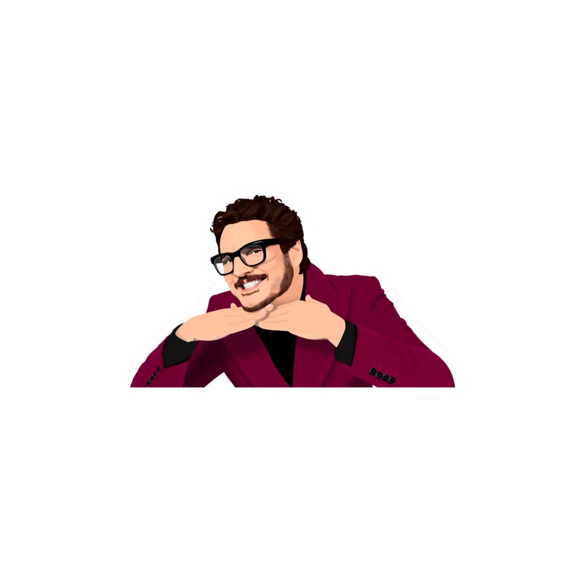 Pedro Pascal Sticker – Golden Hour Gift Co