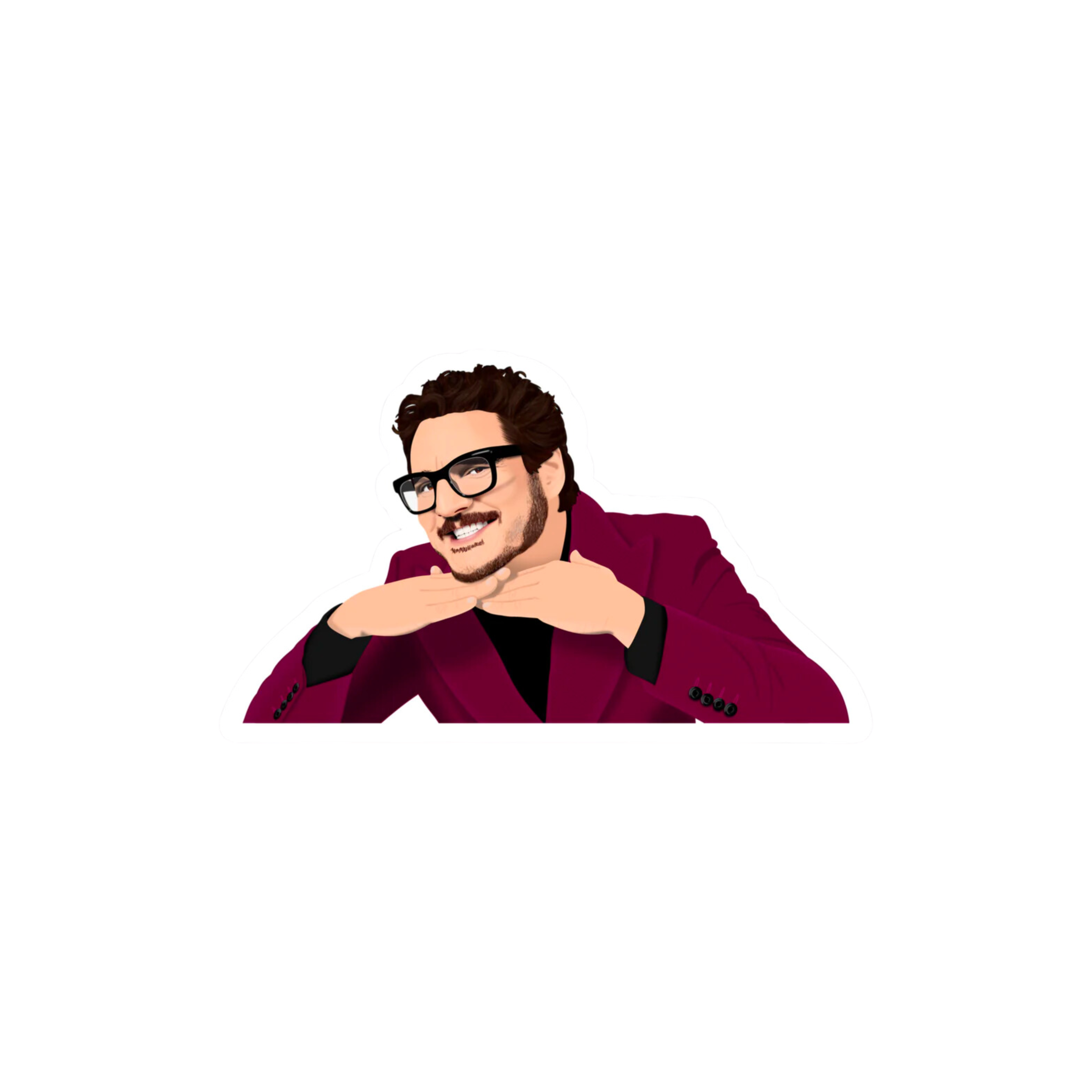 Pedro Pascal Sticker – Golden Hour Gift Co