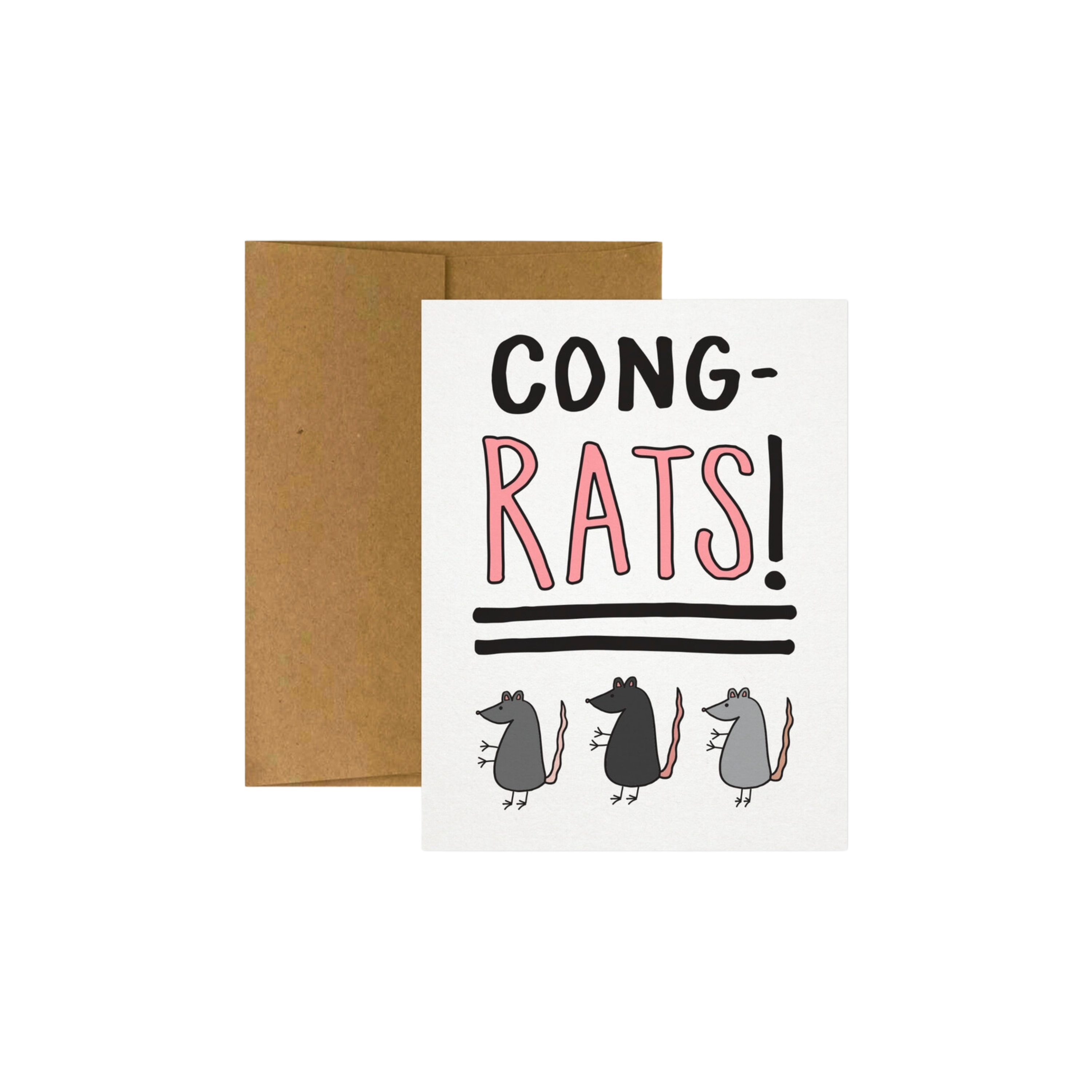 Cong-RATS Congratulations Card – Golden Hour Gift Co