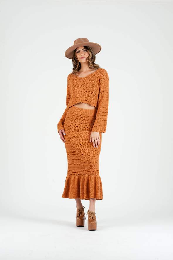Charlene Mermaid Sweater Midi Skirt – Golden Hour Gift Co