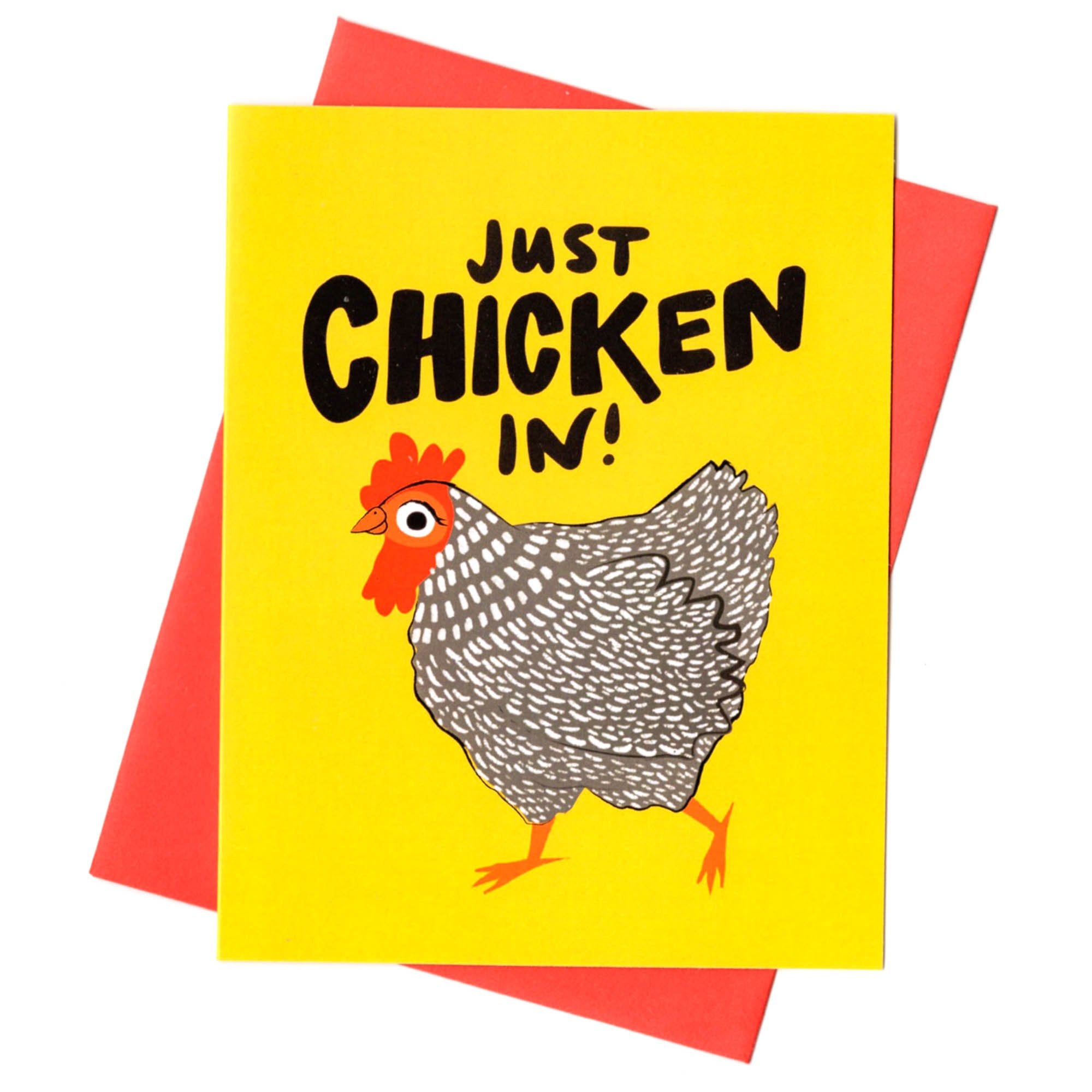 Just Chicken In Card – Golden Hour Gift Co