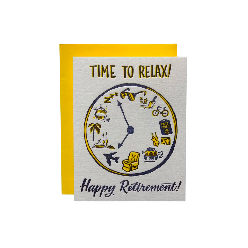 Time to Relax Retirement Card – Golden Hour Gift Co