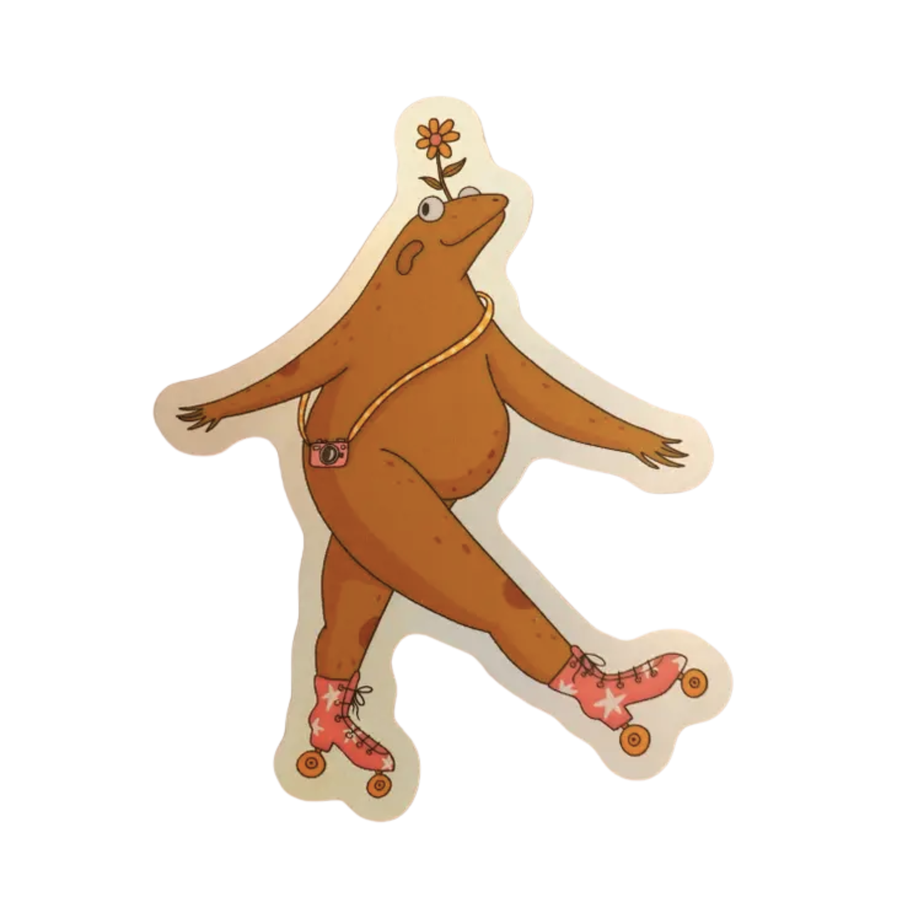 Roller Frog Shiny Sticker – Golden Hour Gift Co