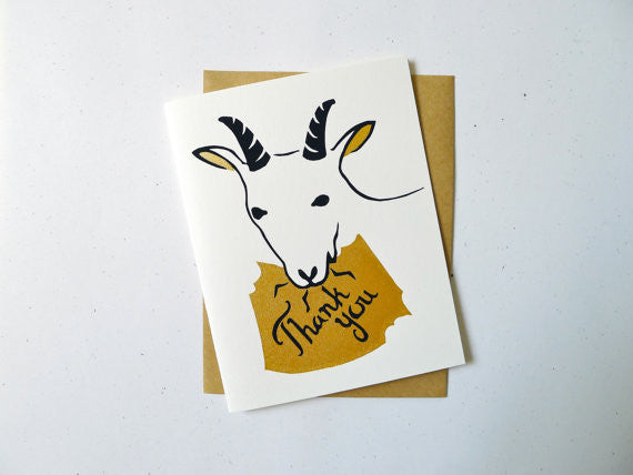 Goat Thank You Greeting Card – Golden Hour Gift Co